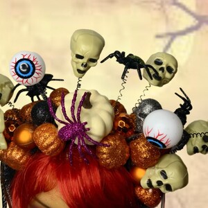 Skull Crown Skull Halloween Party Headband Skull Theme Crown Halloween ...