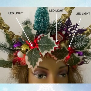 Christmas Headband Winter Holiday Crown Christmas Party Headpiece ...