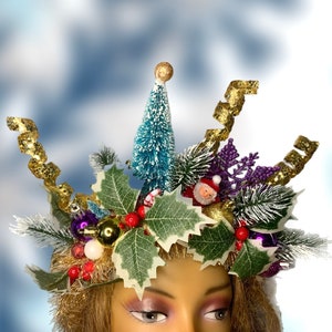 Christmas Headband Winter Holiday Crown Christmas Party Headpiece ...