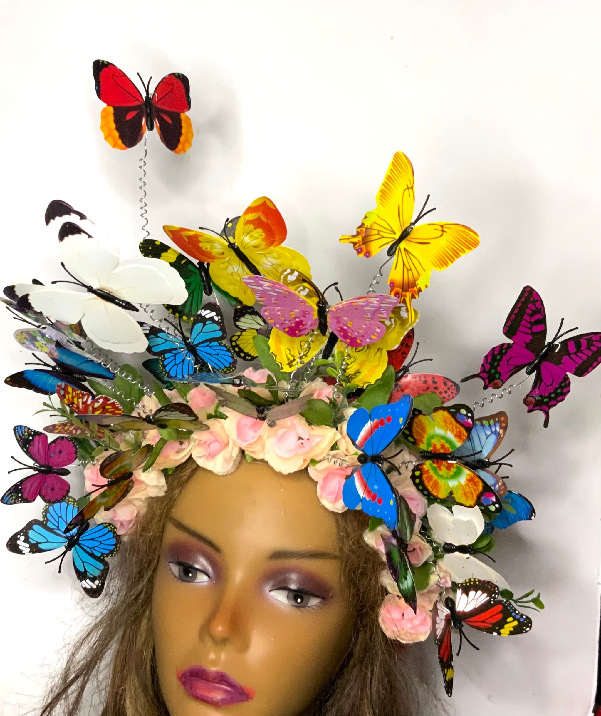 Butterfly Crown Butterfly Theme Party Headband Butterflies Headdress - Etsy