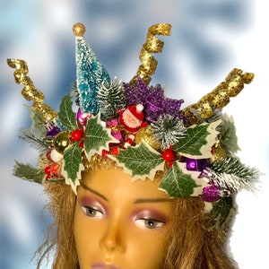 Christmas Headband Winter Holiday Crown Christmas Party Headpiece ...