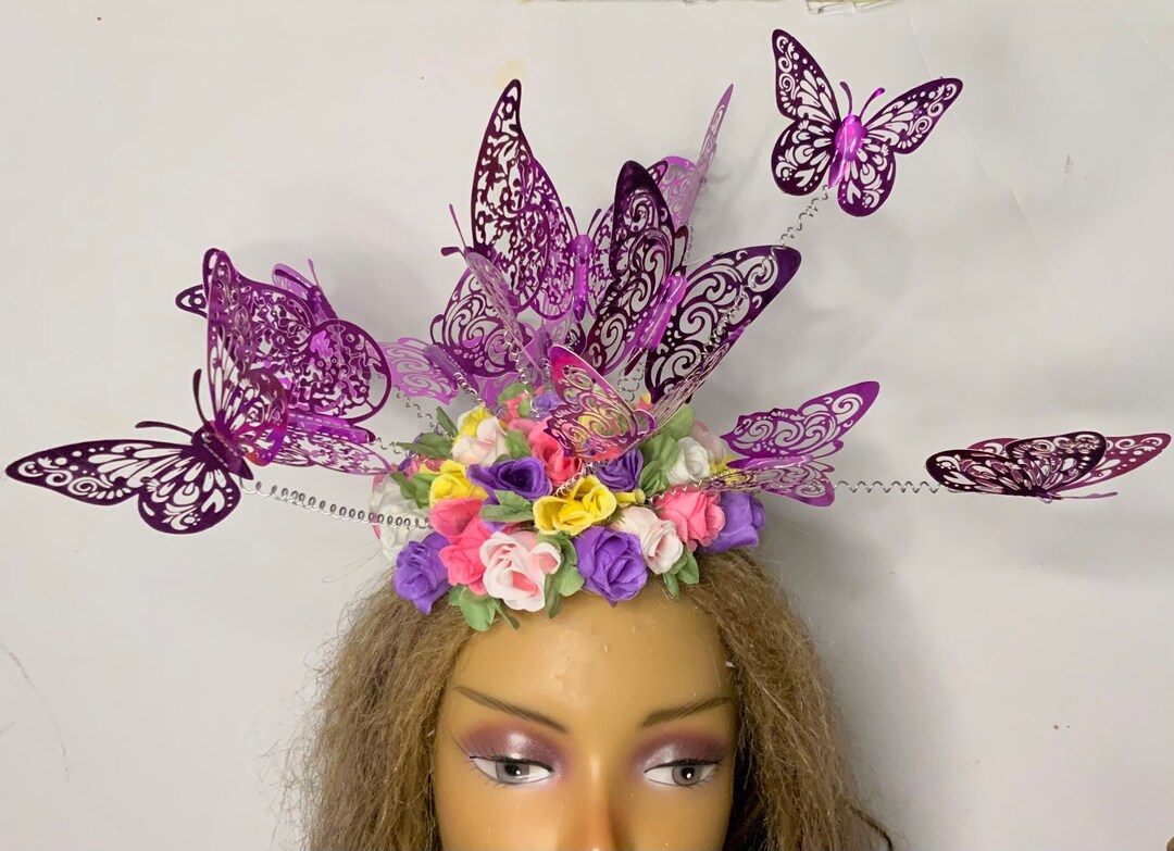 Floral Butterfly Mini Hat, Party Headdress - Etsy