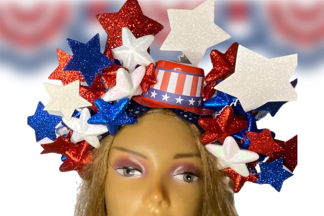 Handmade Patriotic Star Crown, 4th of July Headdress - Etsy