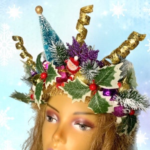 Christmas Headband Winter Holiday Crown Christmas Party Headpiece ...