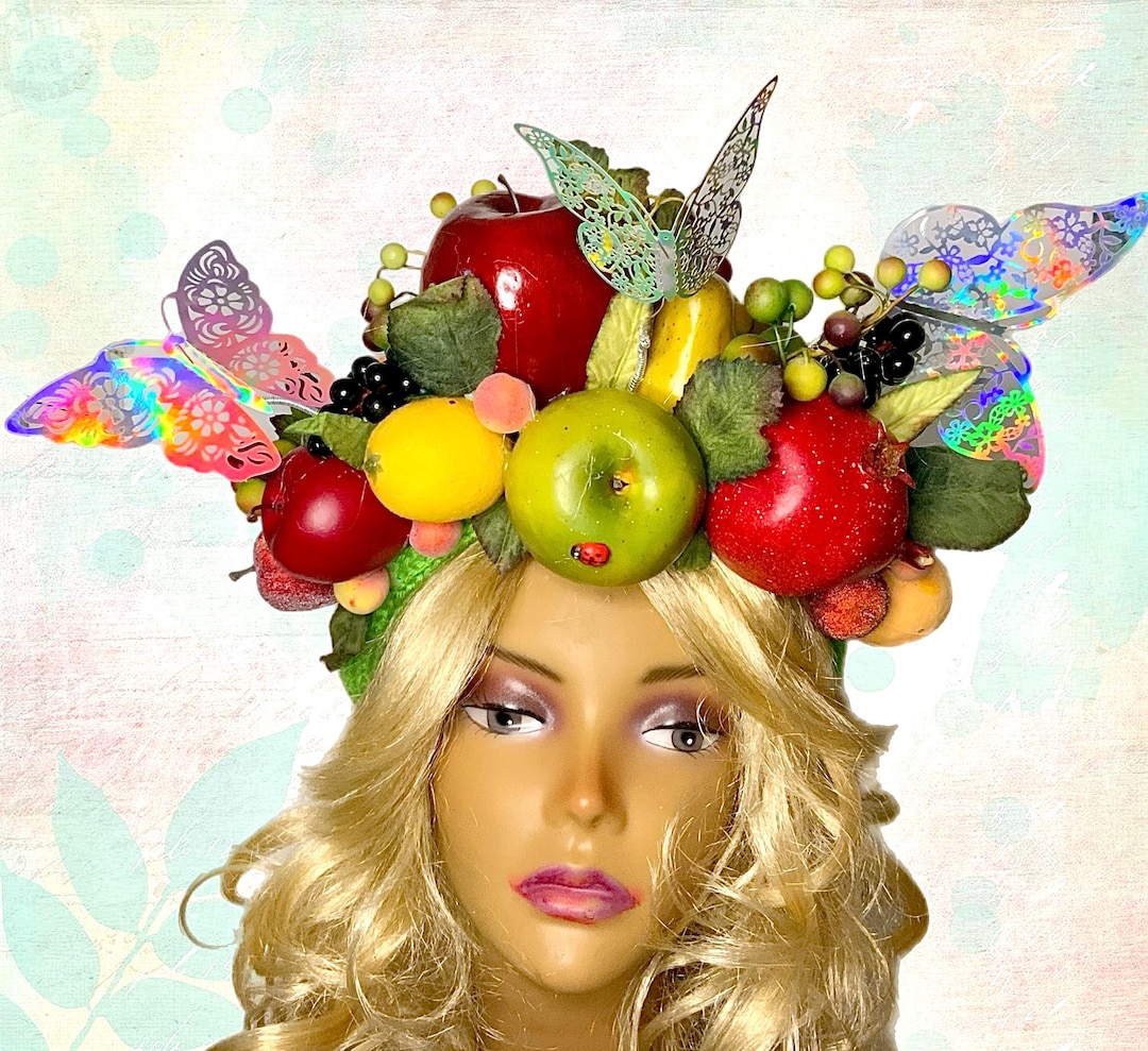 Handmade Fruit Crown Headband: Pineapple, Watermelon, Apples ...