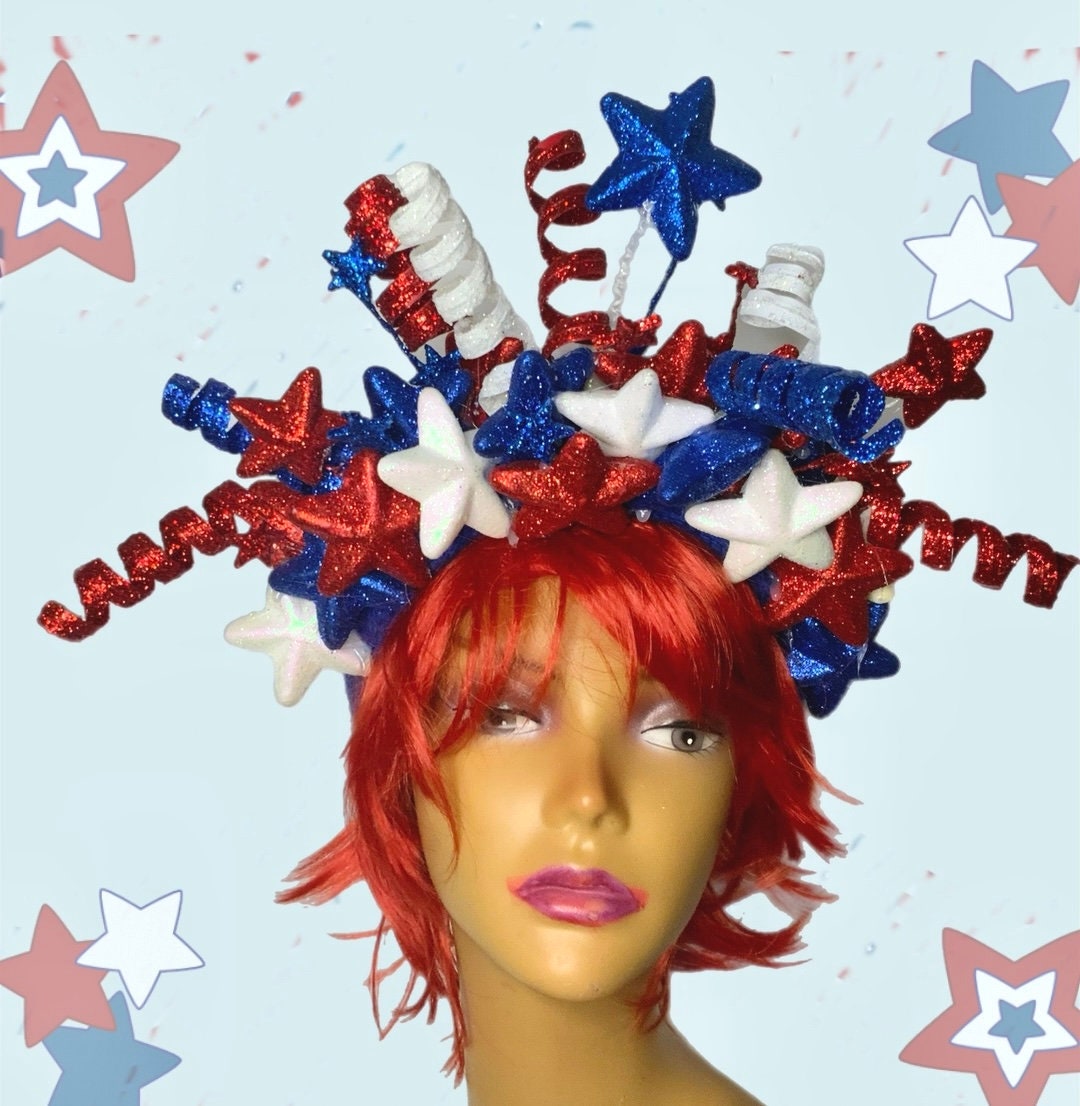 4th of July Independence Day Party Crown 4thnof July Headband Blue ...