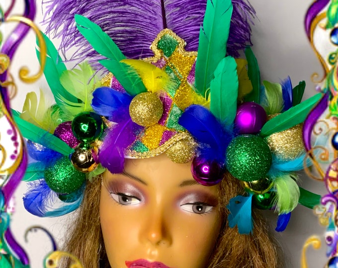 Mardi Gras Crown, Mardi Gras Party Favor Tiara Crown Headband, Birthday ...