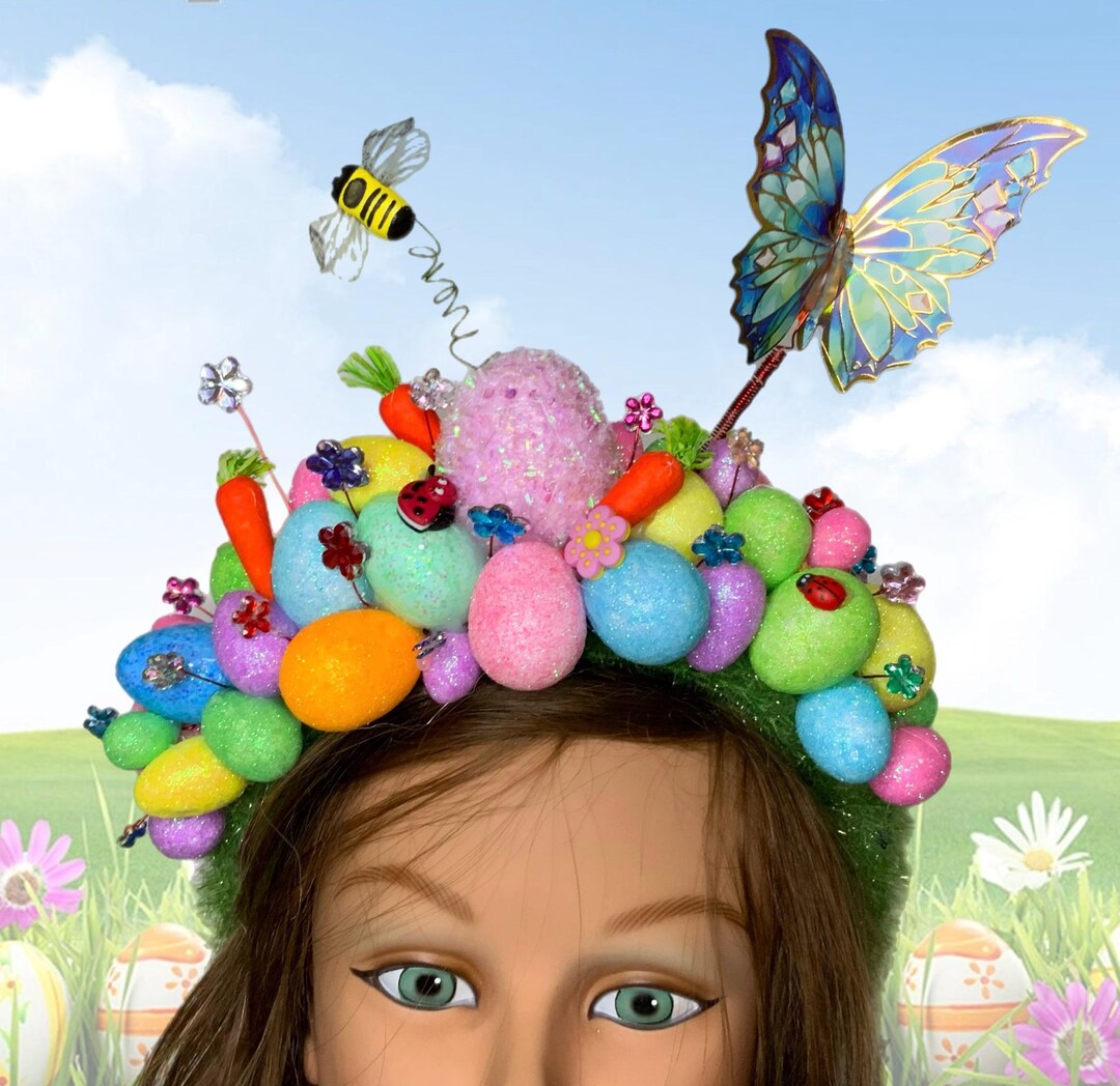 Coachella Crown Easter Headband Kids Easter Floral Headband Ester ...