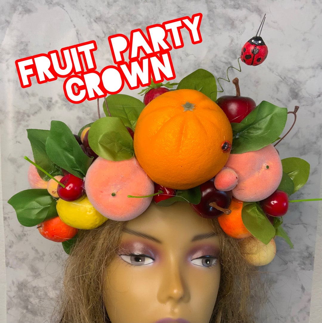 Fruit Party Crown: Whimsical Fruits and Berries Headband - Etsy