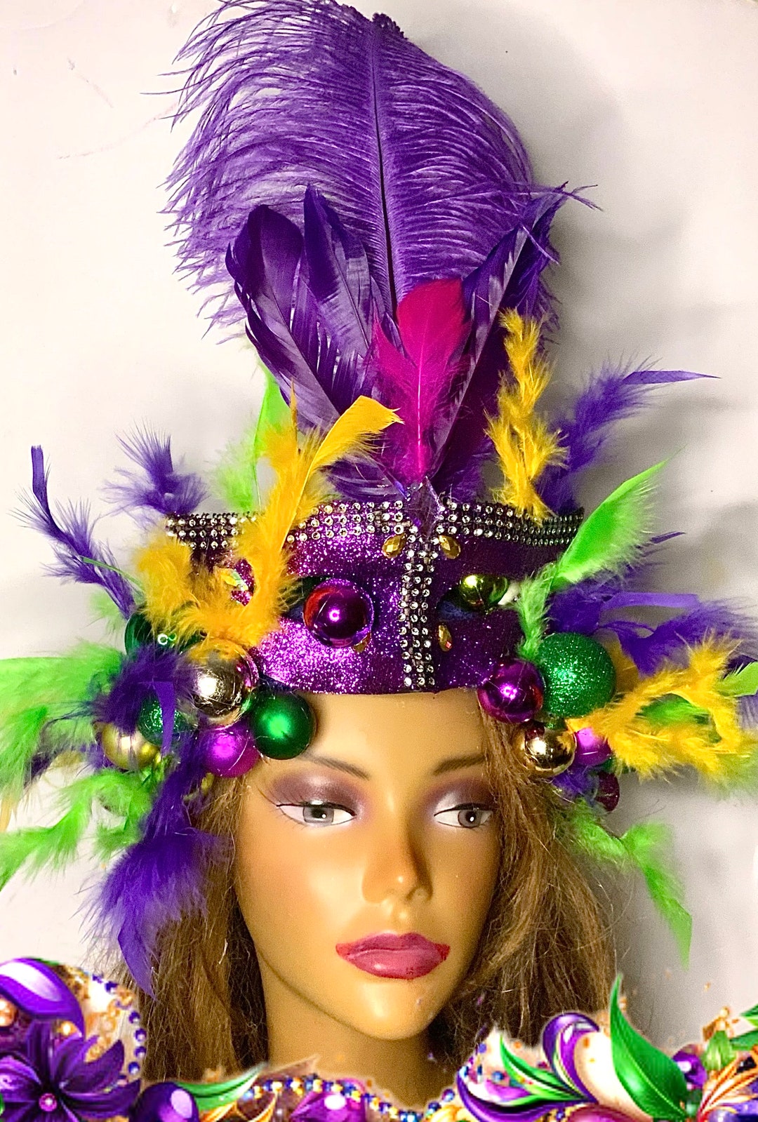 Mardi Gras Headband, Mardi Gras Crown, Mardi Gras Headpiece, Mardi Gras ...