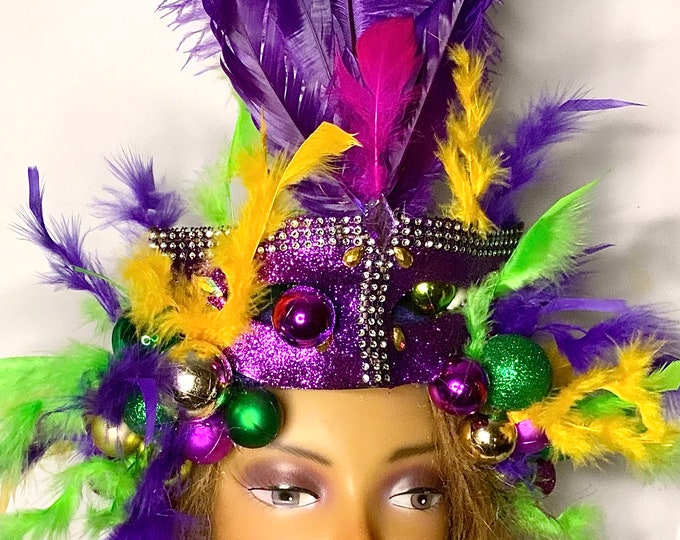 Mardi Gras Crown, Mardi Gras Party Favor Tiara Crown Headband, Birthday ...