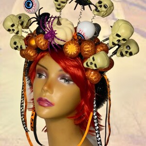 Skull Crown Skull Halloween Party Headband Skull Theme Crown Halloween ...