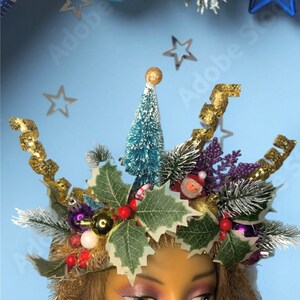 Christmas Headband Winter Holiday Crown Christmas Party Headpiece ...