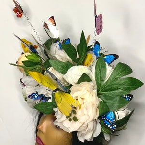 Handmade Butterfly Flower Crown: Bohemian Beach Headband - Etsy