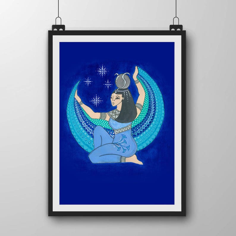 Goddess Isis Art Print Egyptian Goddess Art Art for Spiritual Women ...
