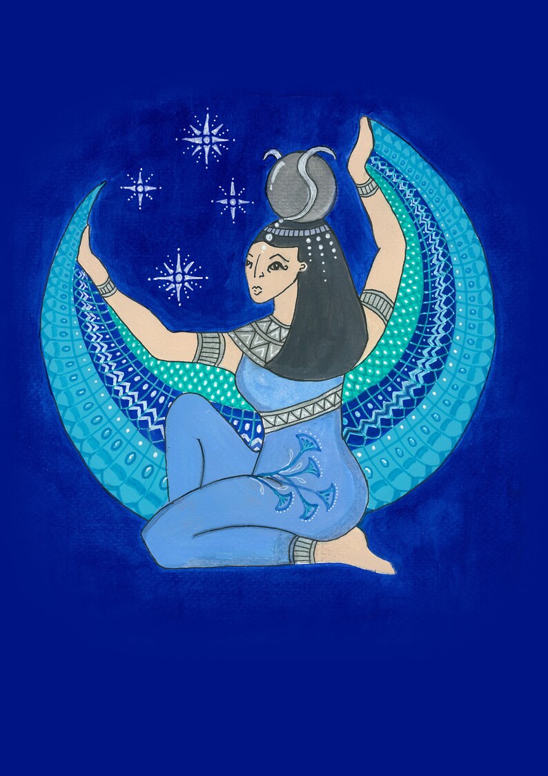 Goddess Isis Art Print - Egyptian Goddess Art - Art for Spiritual Women ...