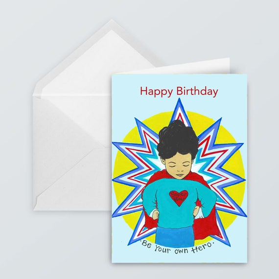 Super Boy Card Mixed Race Boy Card Card for Boys With | Etsy