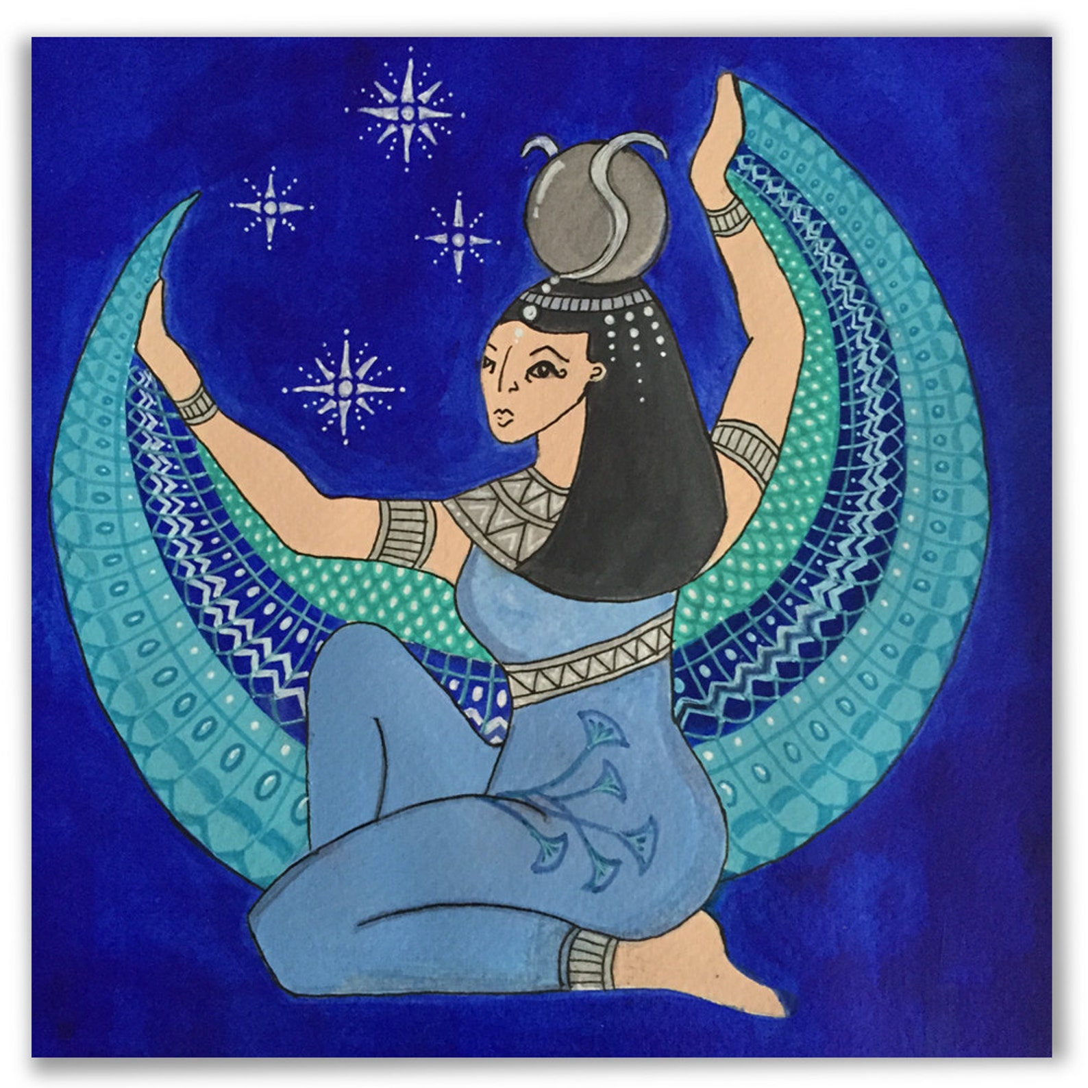 Goddess Isis Art Print Egyptian Goddess Art Art for Spiritual Women ...
