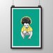 Mixed Race Boy Art Print Boy Afro Hair Art for Boys With - Etsy