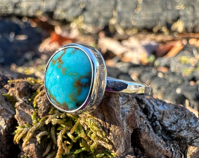 Kingmanturquoise, Sterling Silver Hand Stamped, One of a Kind, Heavy ...