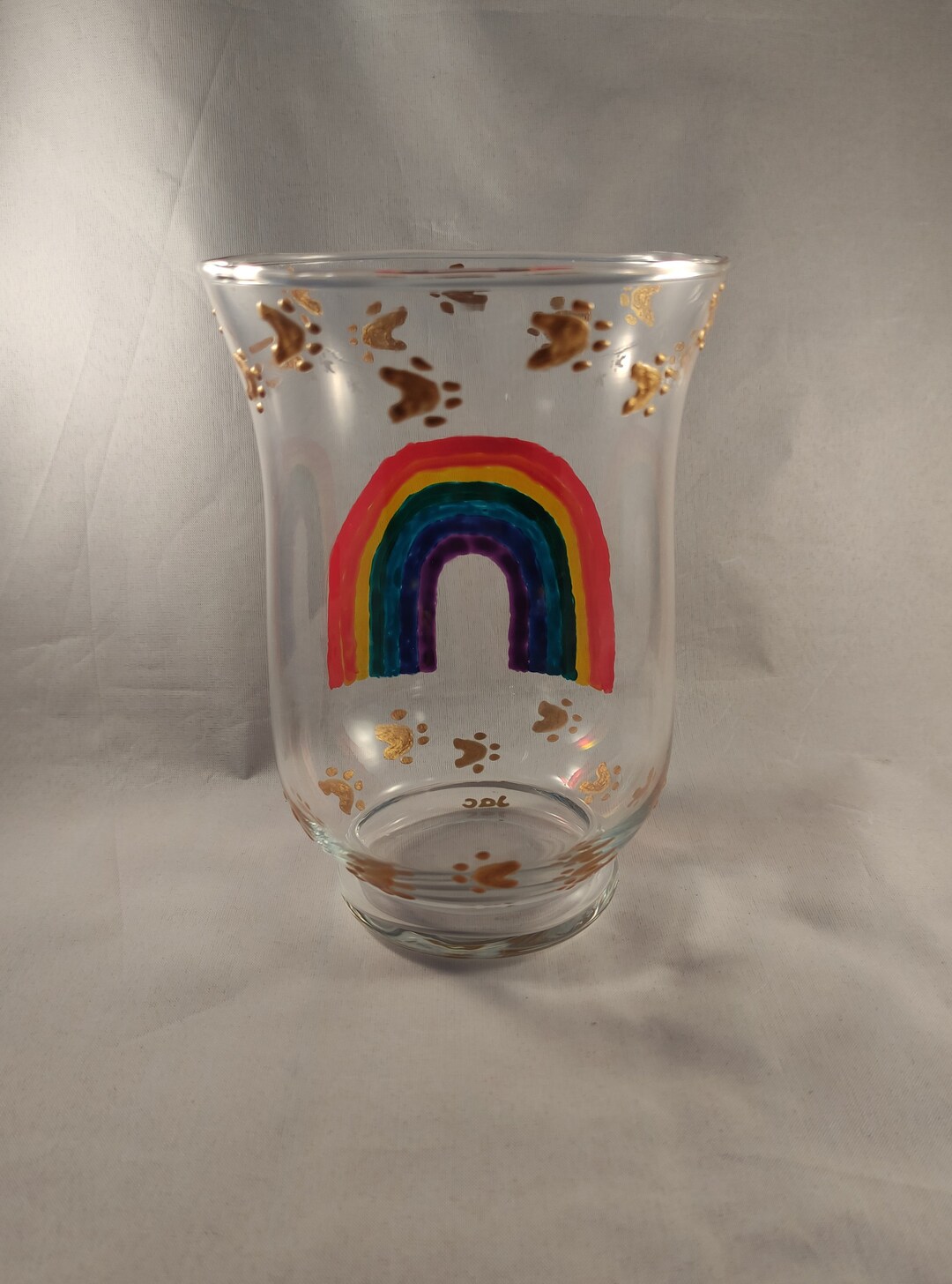 Limited Edition Hand-painted Rainbow Bridge Personalised Pet Memorial ...