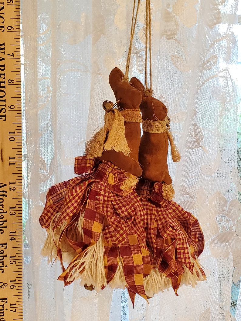 Brown Bunny Buddies Primitive ornie Decorative - Etsy