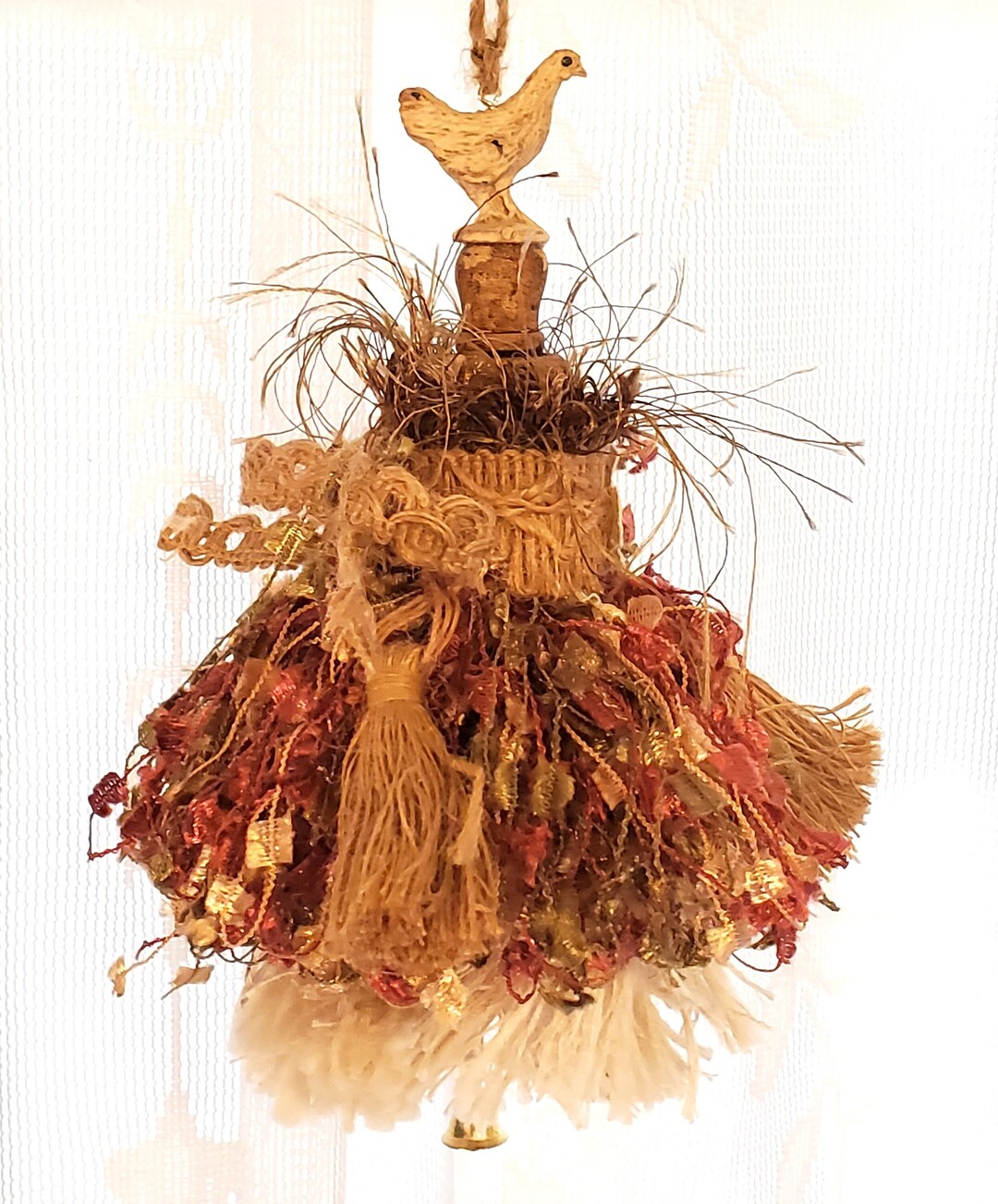 Only One Left - Shabby Chic Decorative Tassel Vintage Rooster ...