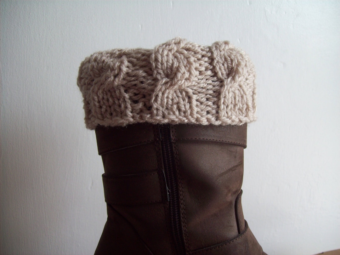 Boot Toppers / Boot Cuffs / Boot Socks / Boot Edging With Cable Detail ...