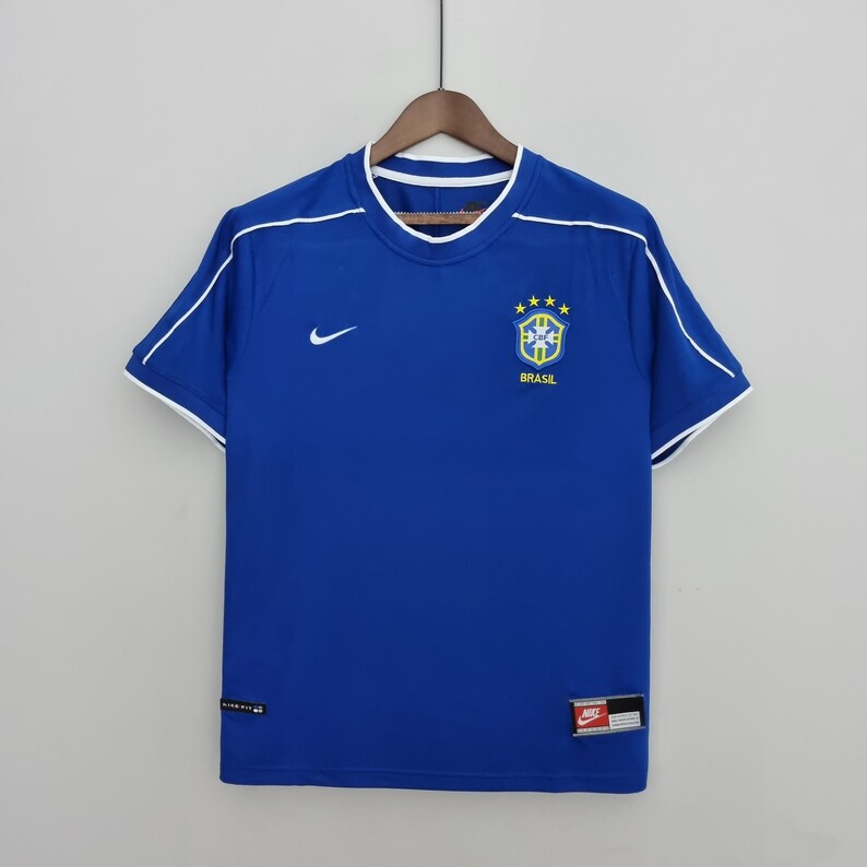 1998 Retro Brazil World Cup Home/ Awayjersey, Ronaldo 9 Brazil Home ...