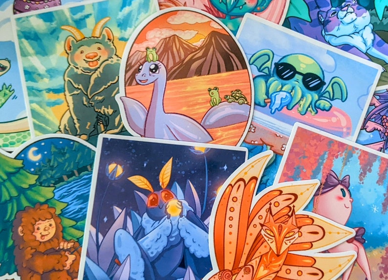 Cute Cryptid Stickers Cthulhu Pukwudgie Loch Ness Monster - Etsy