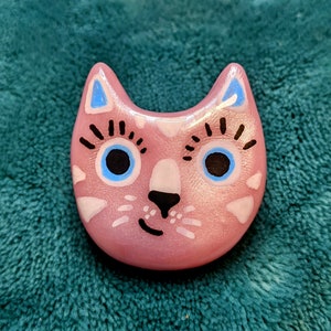 Adorable Clay Pins, Cat Pins, Handmade Pins, Cute Pins, Ooak Pins ...