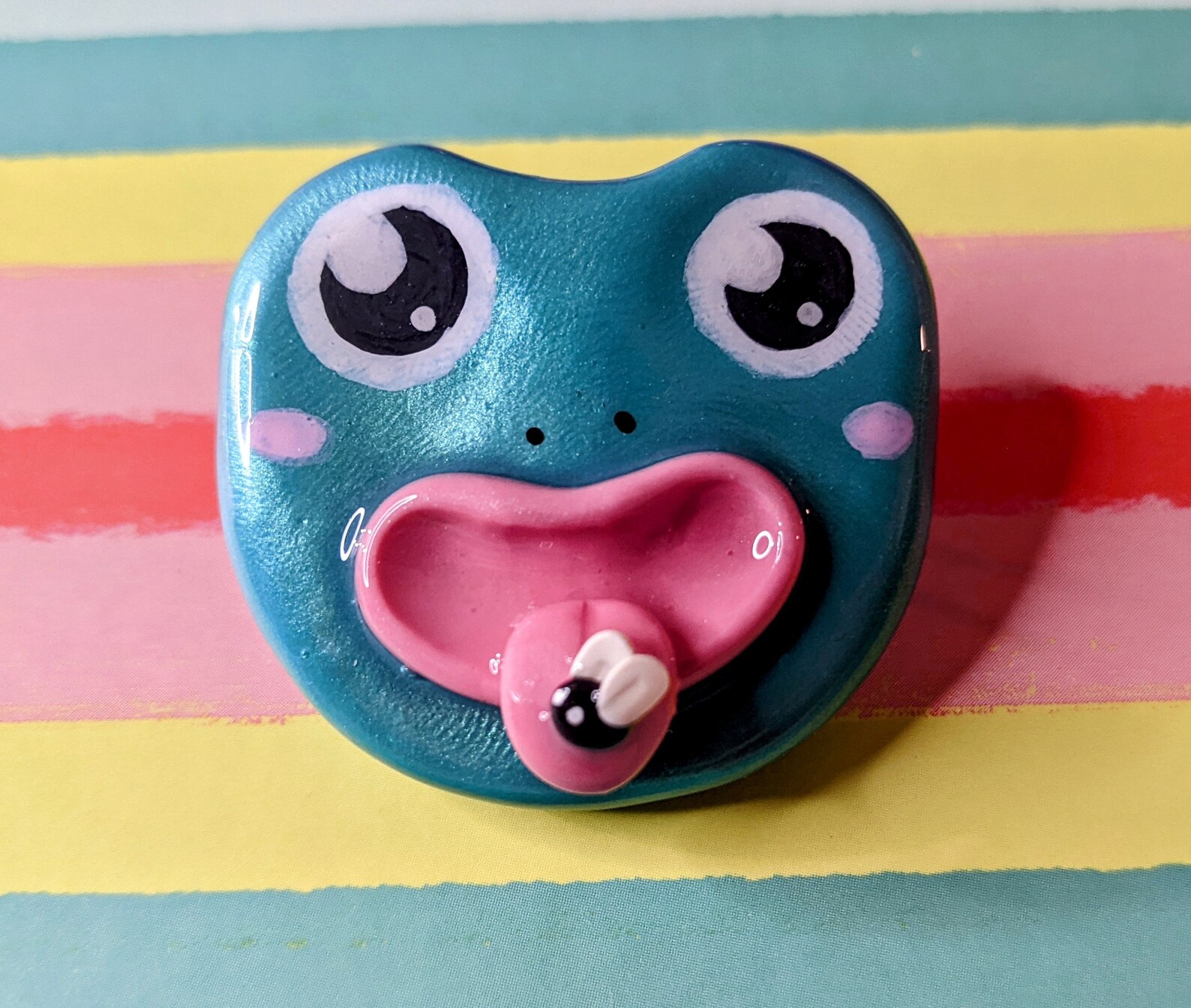 Cute Frog Pins, Handmade Clay Pins, Frog Accessories, Handmade Clay ...