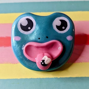Cute Frog Pins, Handmade Clay Pins, Frog Accessories, Handmade Clay ...