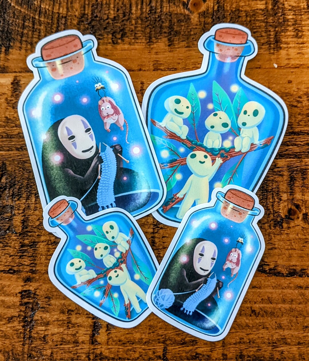 Kodama No Face Tree Spirit Mask Spirit Sticker Waterproof - Etsy