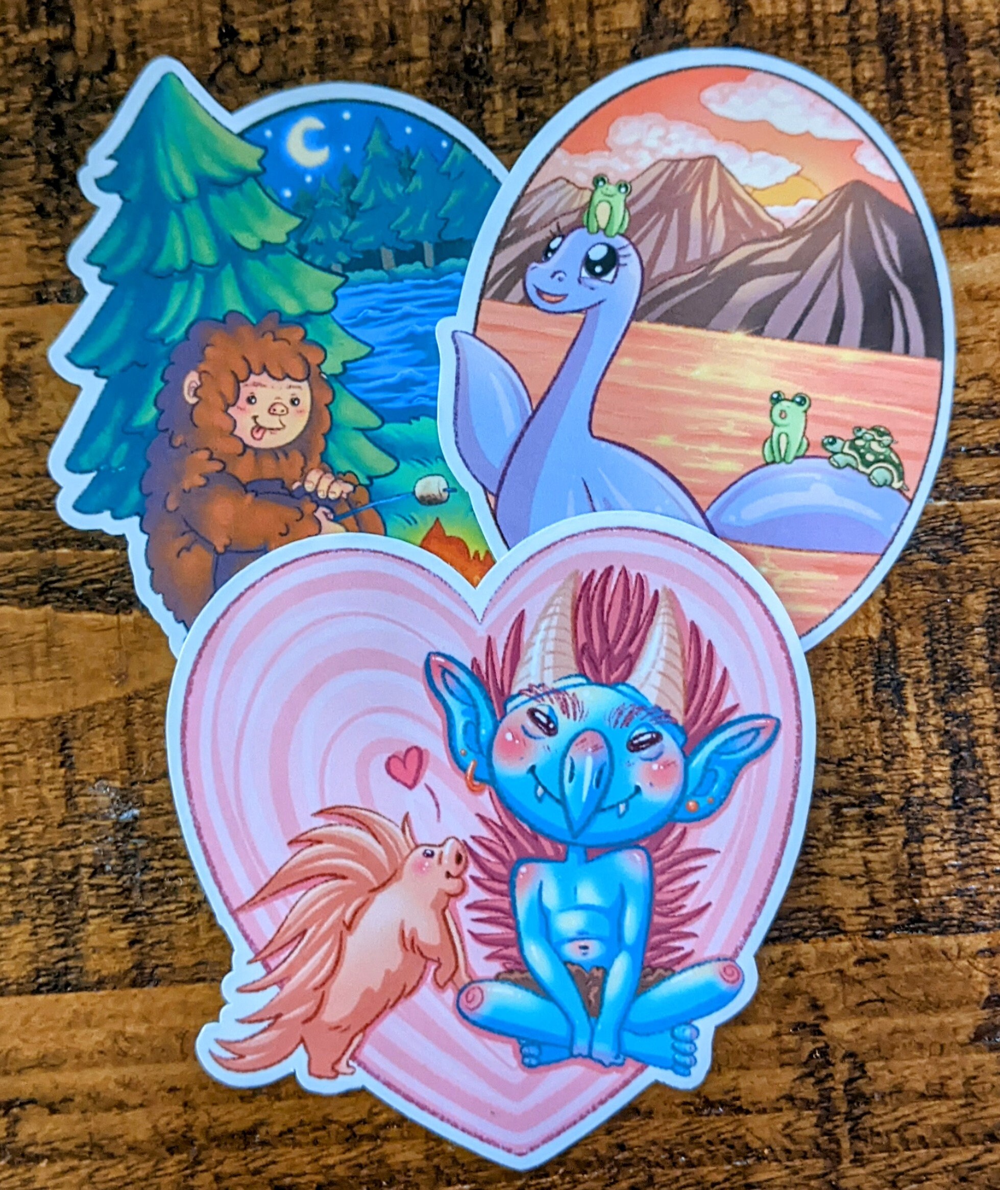 Cute Cryptid Stickers Cthulhu Pukwudgie Loch Ness Monster - Etsy