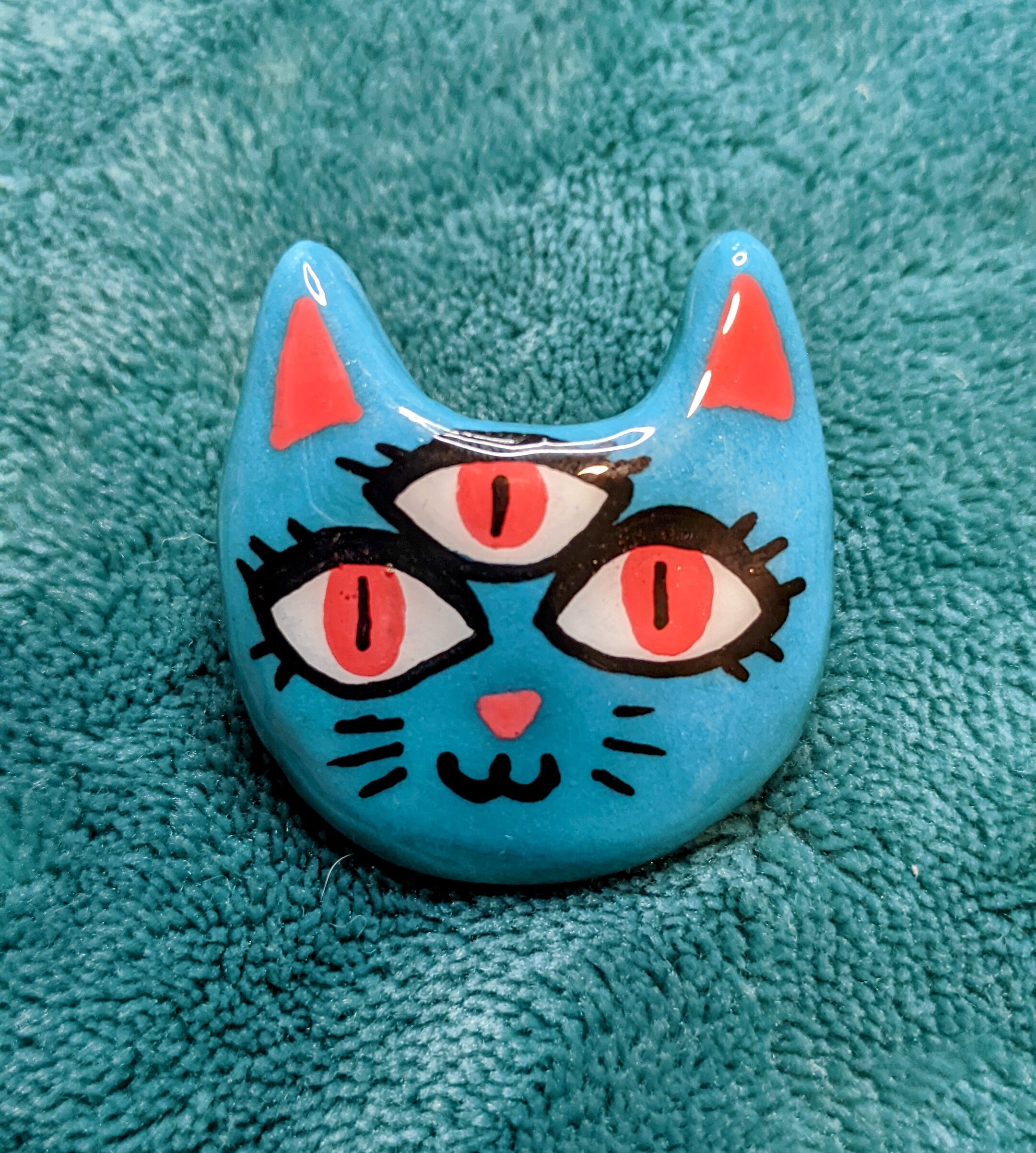 Adorable Clay Pins, Cat Pins, Handmade Pins, Cute Pins, Ooak Pins ...