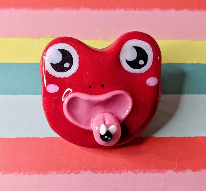 Cute Frog Pins, Handmade Clay Pins, Frog Accessories, Handmade Clay ...