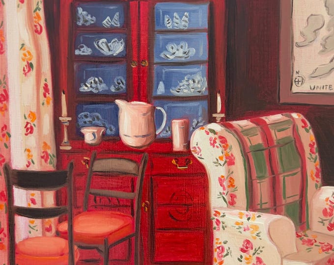 Oil Painting Original Home Interior Chair Painting Wall Art Living Room ...