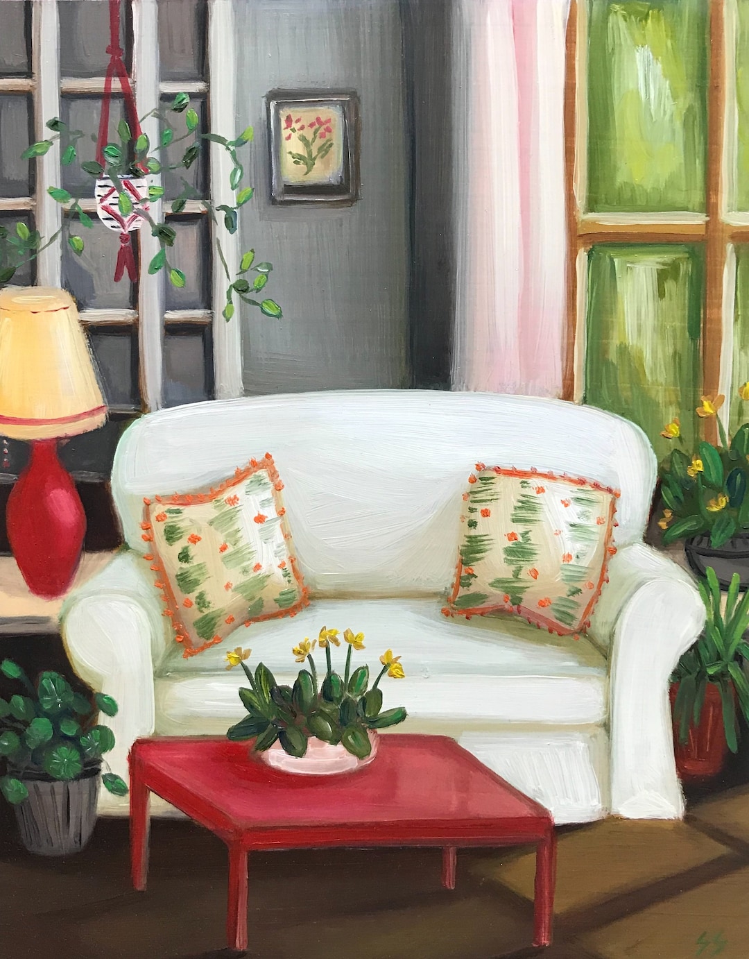 Home Interior Painting, Still Life, Living Room, Country Cottage ...