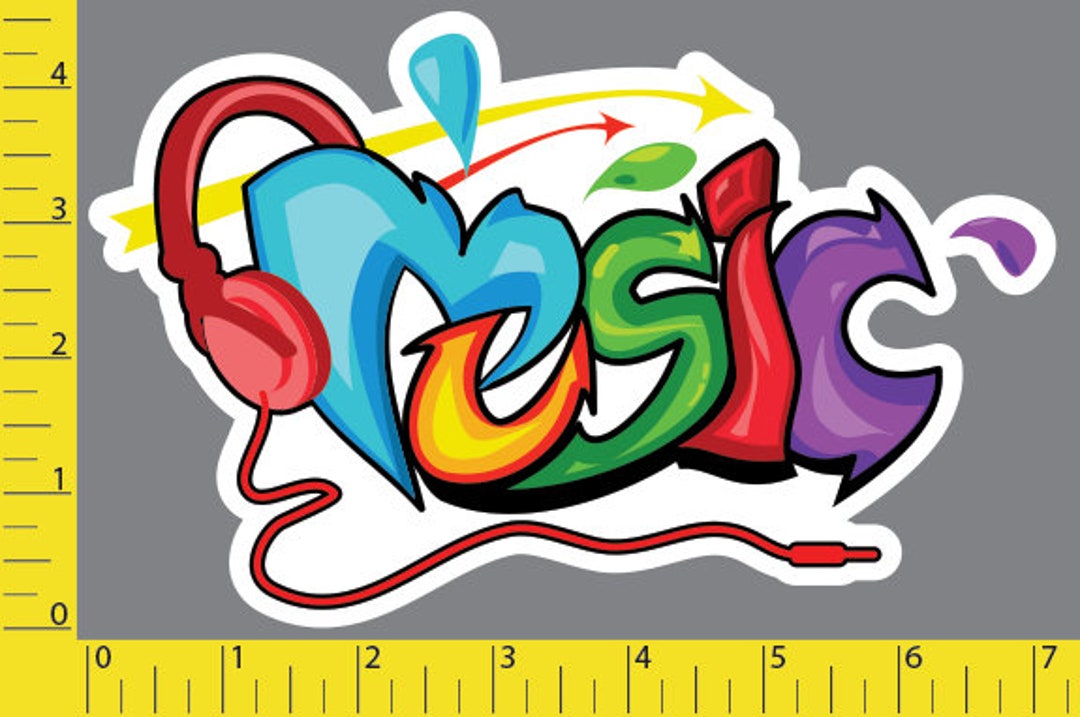 Graffiti Music 091923 Laminated Sticker/decal (water/scratch Proof) - Etsy