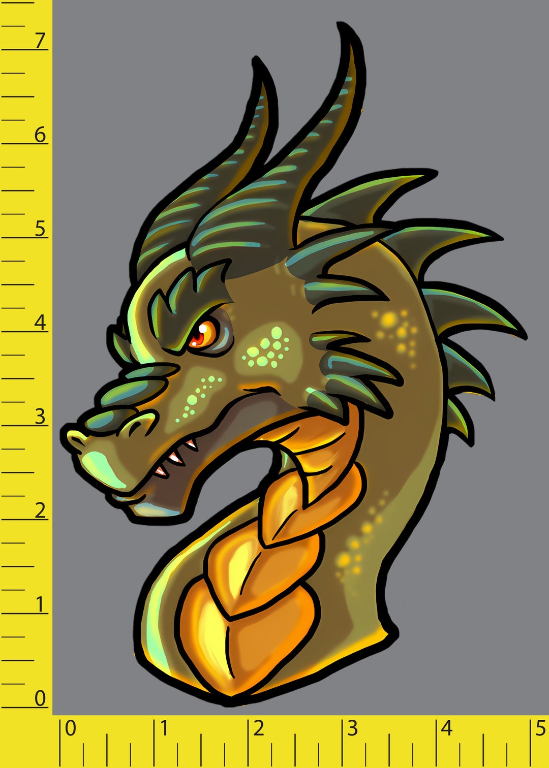 Dragon Head 021024 Laminated Sticker/decal (water/scratch Proof) - Etsy