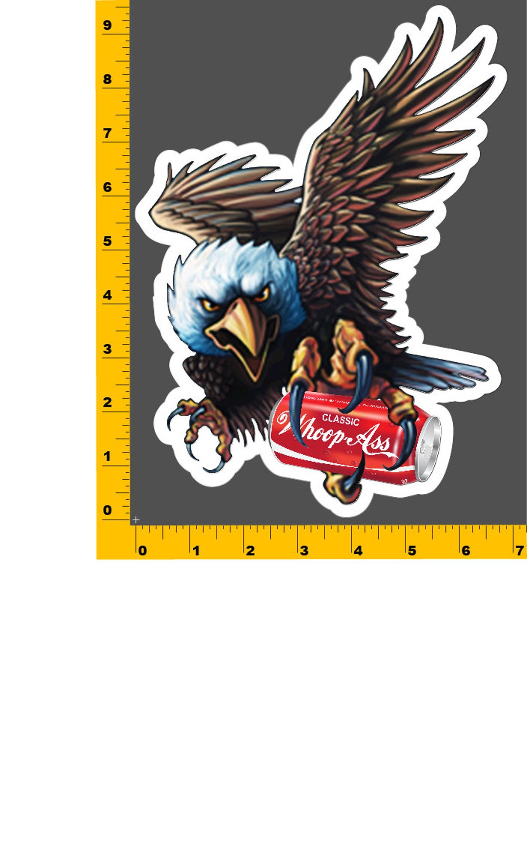 Whoop Ass Eagle Laminated Sticker/decal (water/scratch Proof) - Etsy