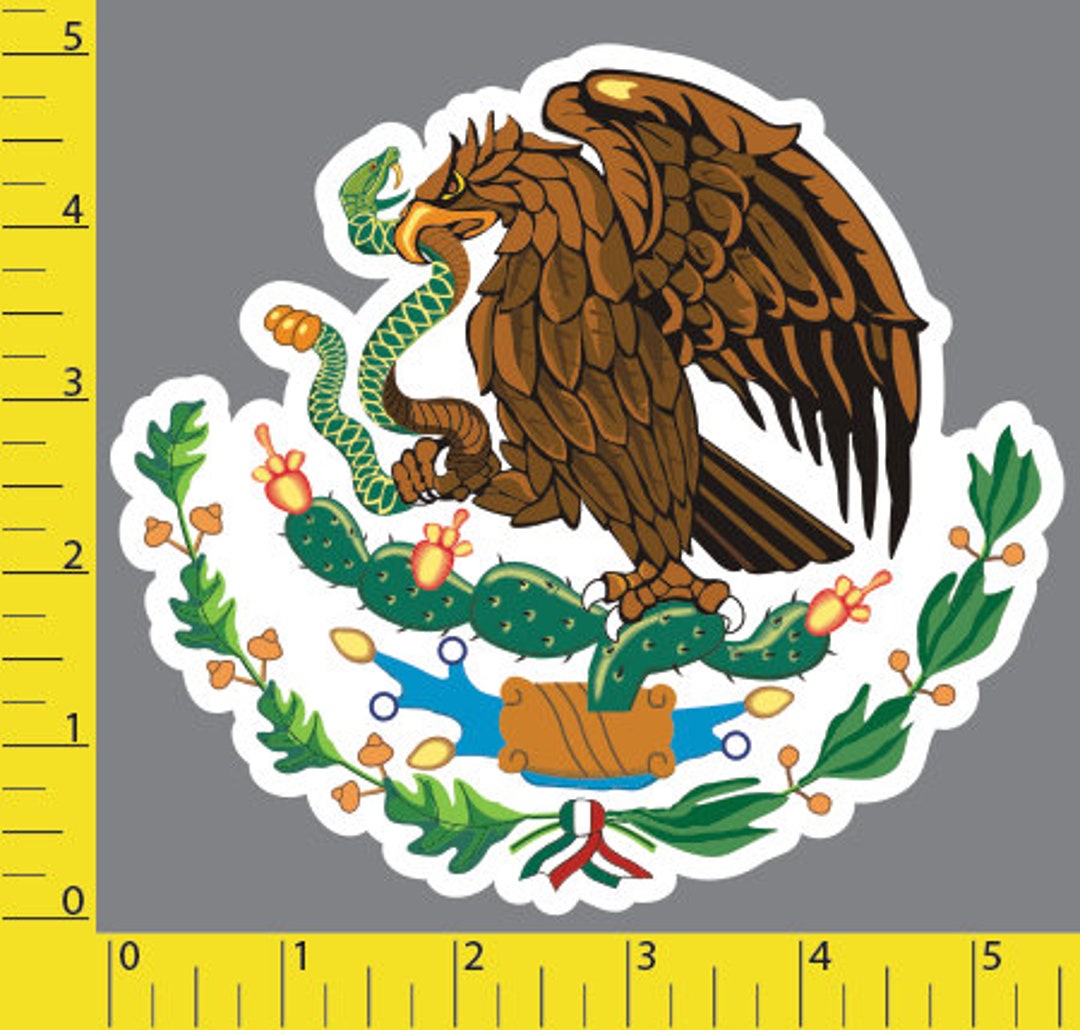 Mexican Eagle Laminated Sticker/decal (water/scratch Proof) - Etsy