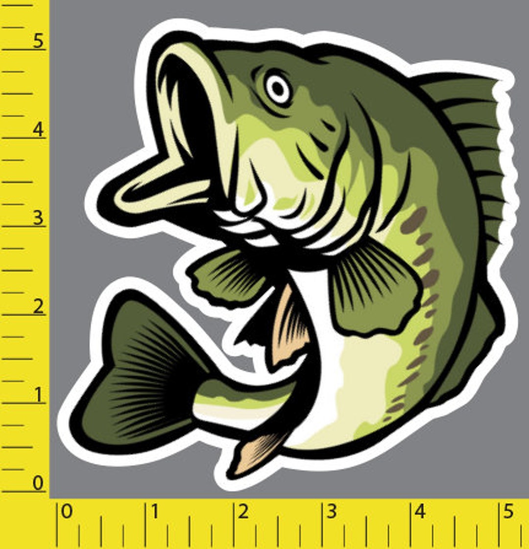 Jumping Bass Laminated Sticker/decal (water/scratch Proof) - Etsy