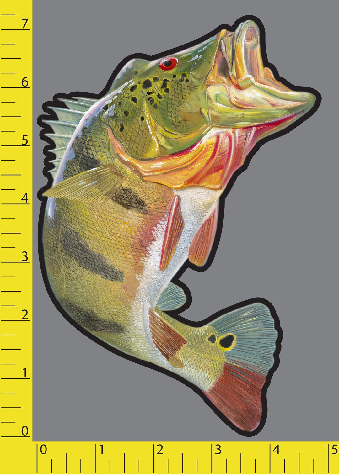 Large Mouth Bass 030124 Laminated Sticker/decal (water/scratch Proof ...