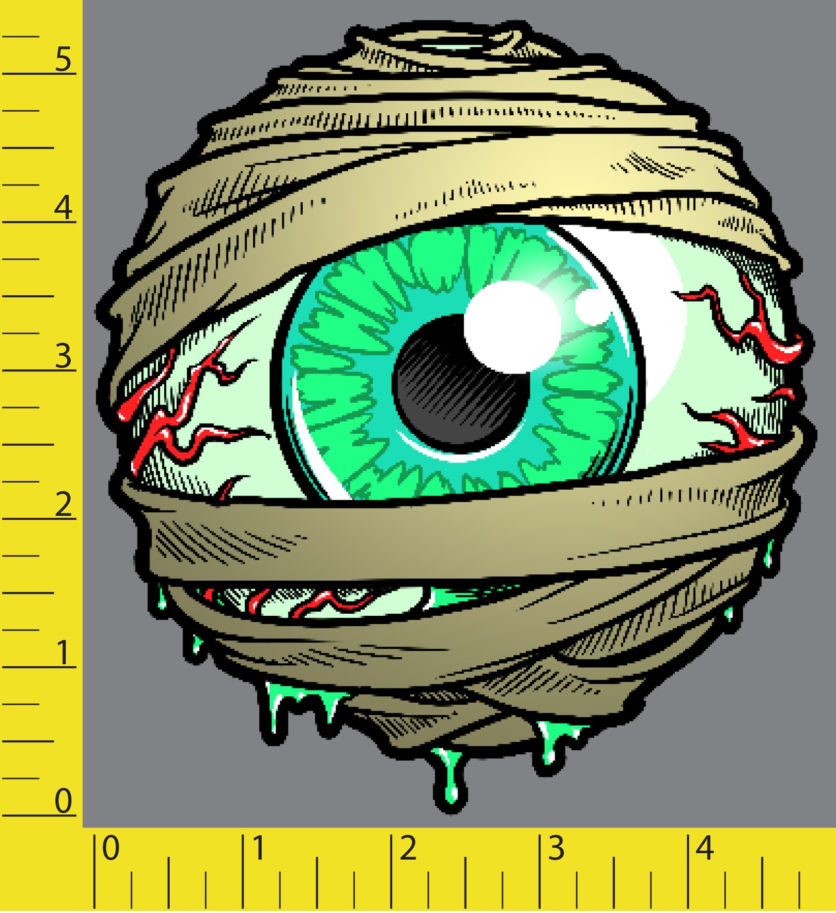 Mummy Eyeball 030724 Laminated Sticker/decal (water/scratch Proof) - Etsy
