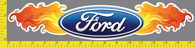 Ford Flames Laminated Sticker/decal (water/scratch Proof) - Etsy