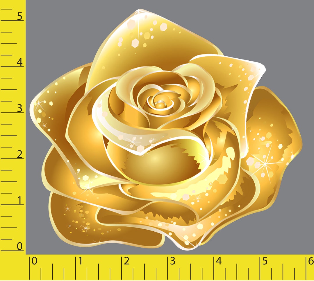 Gold Rose 020524 Laminated Sticker/decal (water/scratch Proof) - Etsy