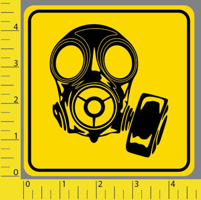 Gas Mask Sign 091923 Laminated Sticker/decal (water/scratch Proof) - Etsy