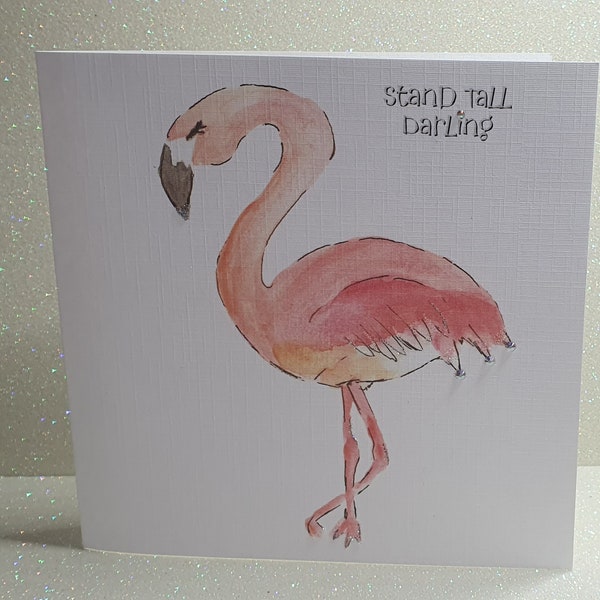 Flamingo Get Well Card - Etsy